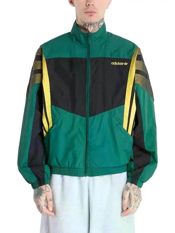 Adidas Striped Zip-up Sweatshirt - Green