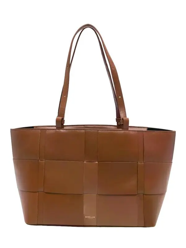 DEMELLIER Florence Woven Leather Tote Bag - Brown