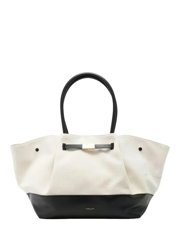 DEMELLIER Canvas And Leather Tote Bag - Neutrals