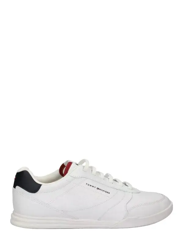 Tommy Hilfiger Perforated Leather Sneakers - White