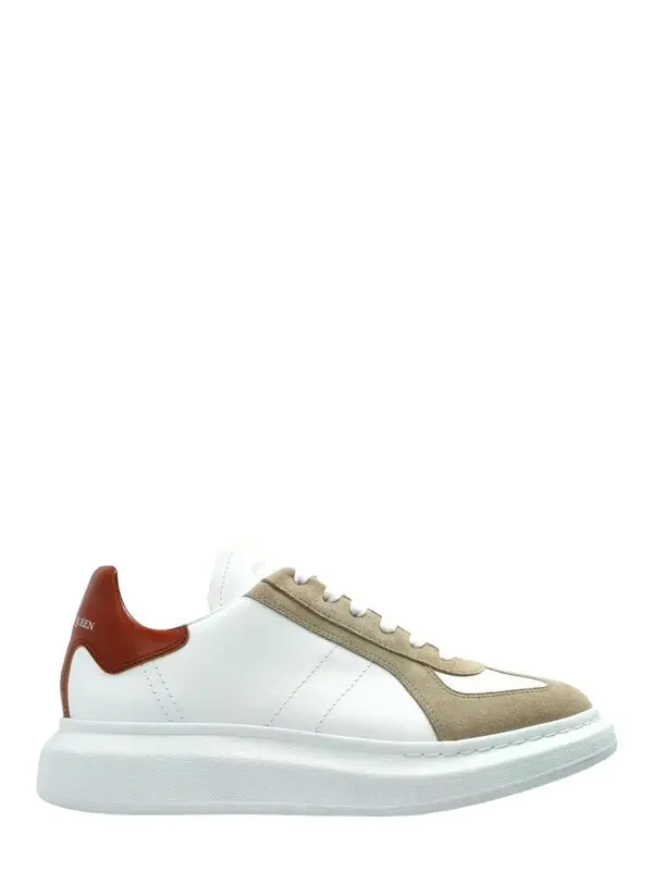 Alexander McQueen Panelled Leather Sneakers - White