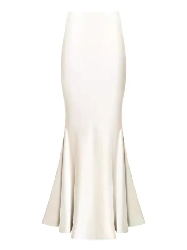 ALEXIA & ANTONIA Bias-cut Maxi Skirt - Neutrals