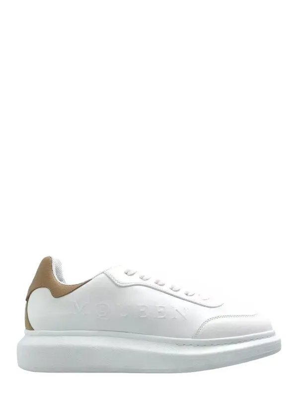 Alexander McQueen Lace-up Leather Sneakers - White