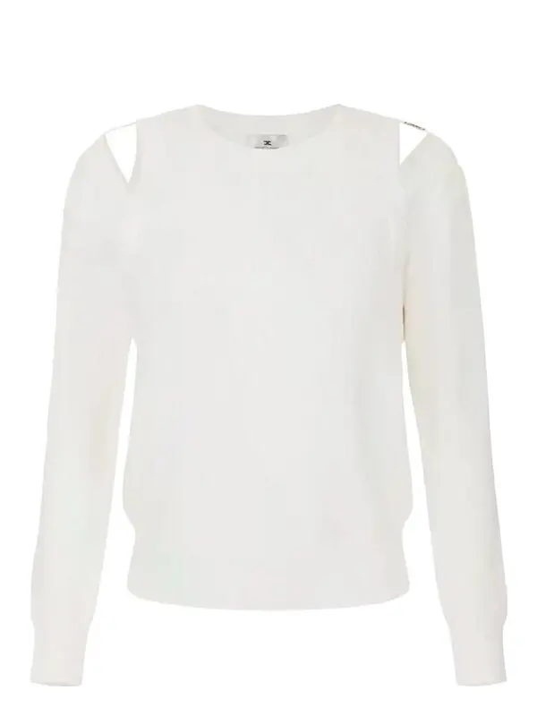 Elisabetta Franchi Cut-out Knitted Sweatshirt - White