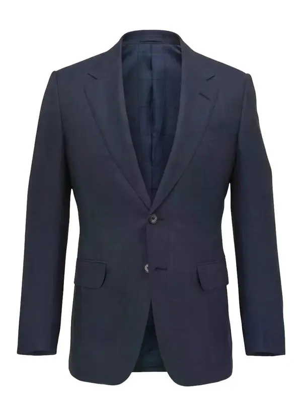 Zegna Checked Single-breasted Suit - Blue