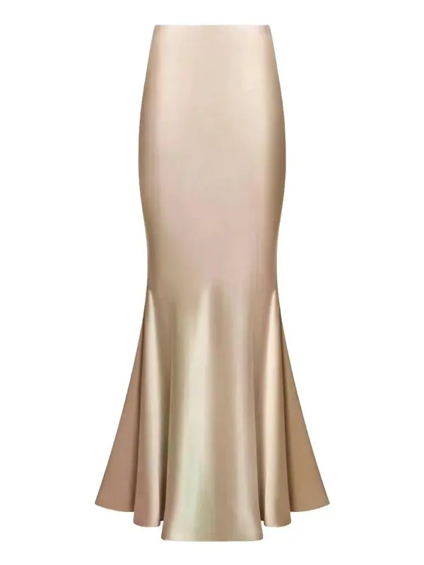 ALEXIA & ANTONIA Bias-cut Maxi Skirt - Neutrals