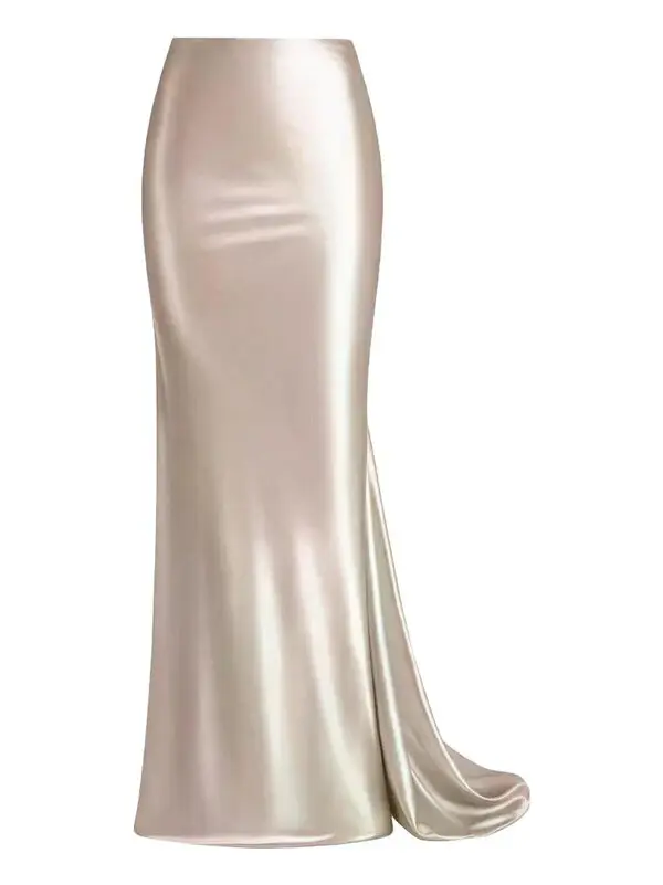 ALEXIA & ANTONIA Maxi Bias-cut Skirt - Neutrals