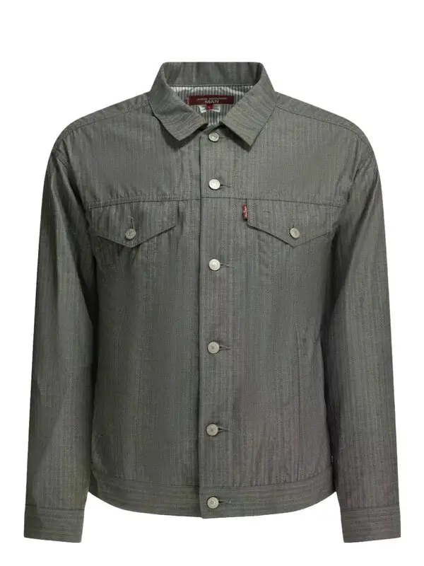Junya Watanabe Pinstripe Denim Jacket - Grey