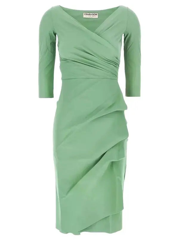 Chiara Boni La Petite Robe Florien Draped Dress - Green