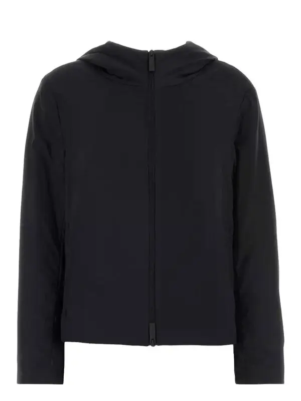 Herno Hooded Zip Jacket - Black