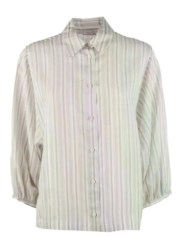 Peserico Striped Button-up Shirt - Neutrals