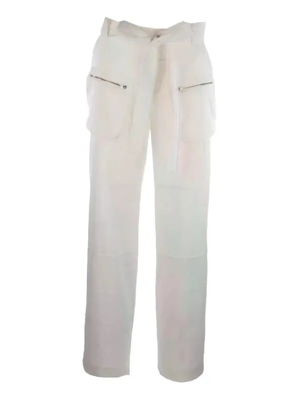 LES FILLES D'EVA Zip Detail Trousers - White