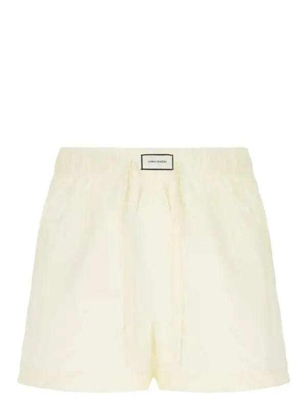 ENTIRE STUDIOS Cotton Bermuda Shorts - Neutrals