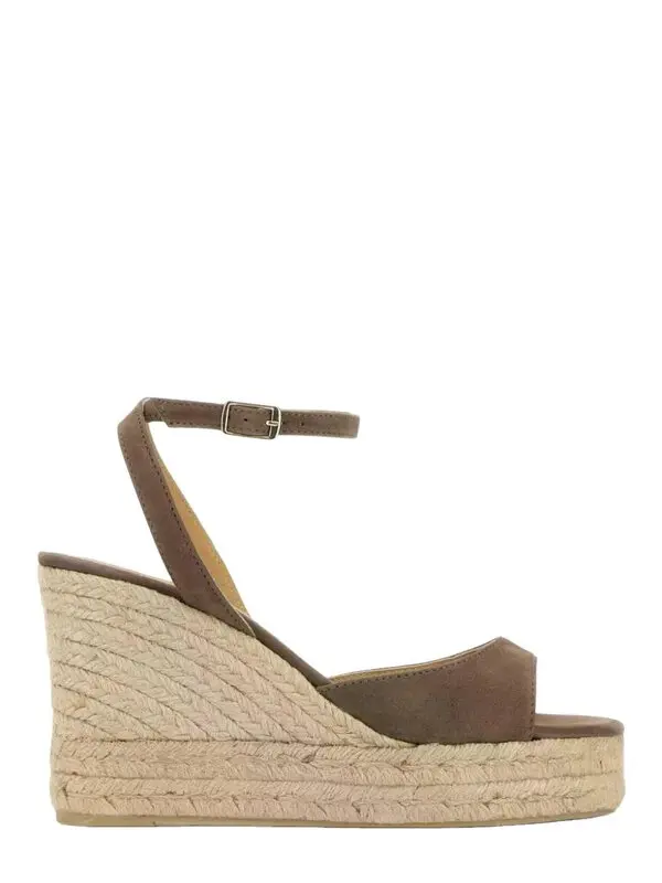 CastaÑer Balir Suede Wedge Sandals - Brown