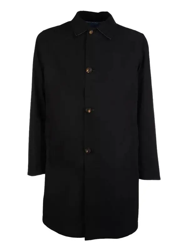 KIRED Button-down Trench Coat - Blue