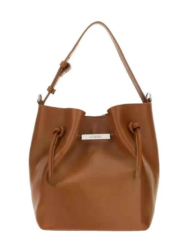 Iceberg Logo-plaque Leather Tote Bag - Brown