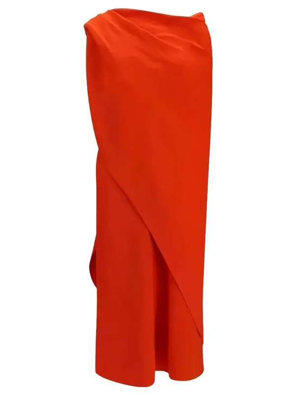 Balenciaga Draped Maxi Dress - Orange
