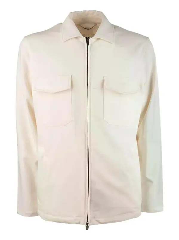 KIRED Pocket-detail Zip-up Shirt Jacket - White