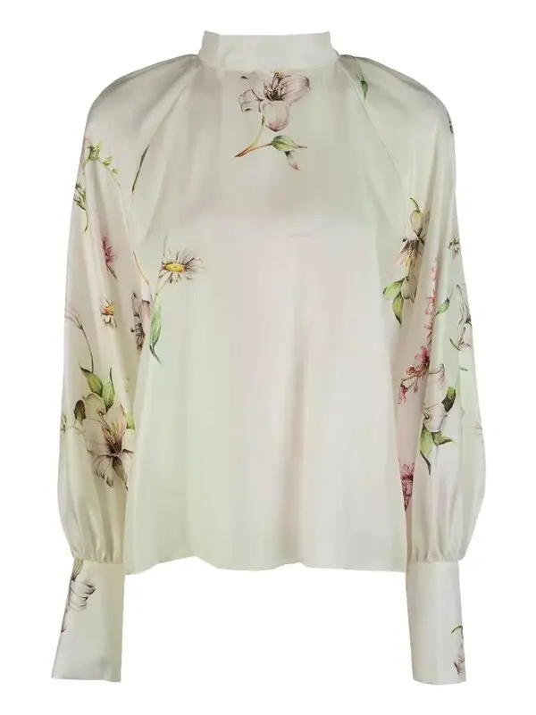 CO.GO Floral-print Blouse - Neutrals
