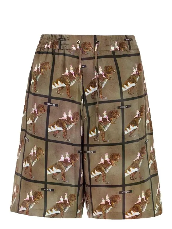 Iceberg Printed Shorts - Brown