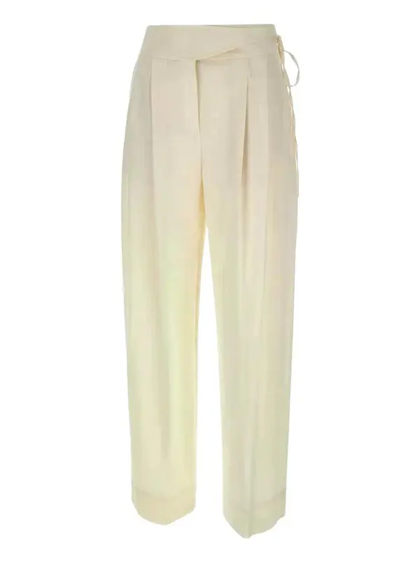 BOSS Pleated Straight Leg Trousers - Neutrals