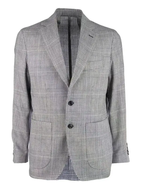 COLAMARINO Checked Blazer - Grey