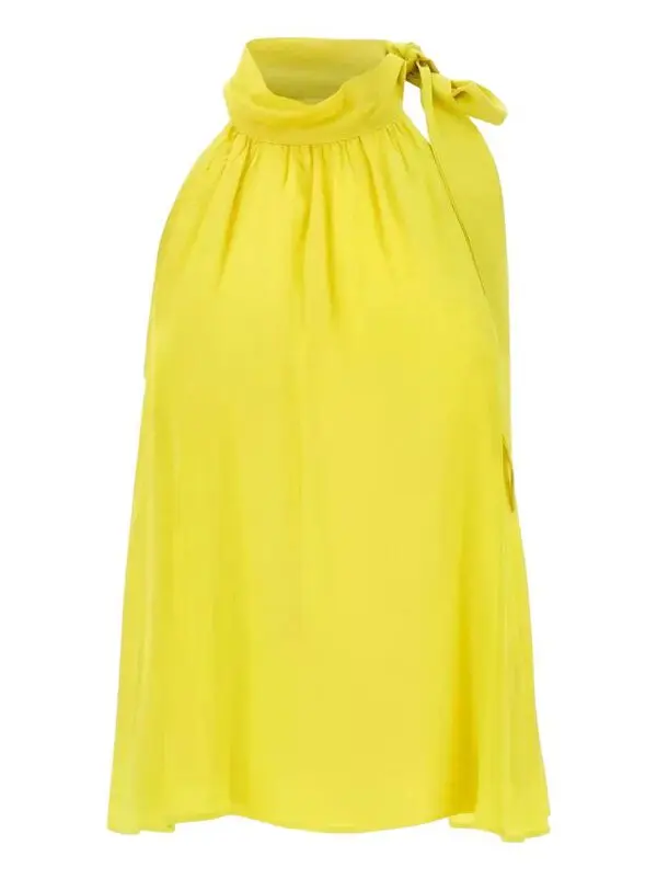 KAOS Icona Halterneck Bow Top - Yellow
