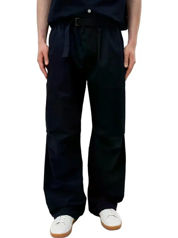 DARKPARK Belted Wide Leg Trousers - Blue