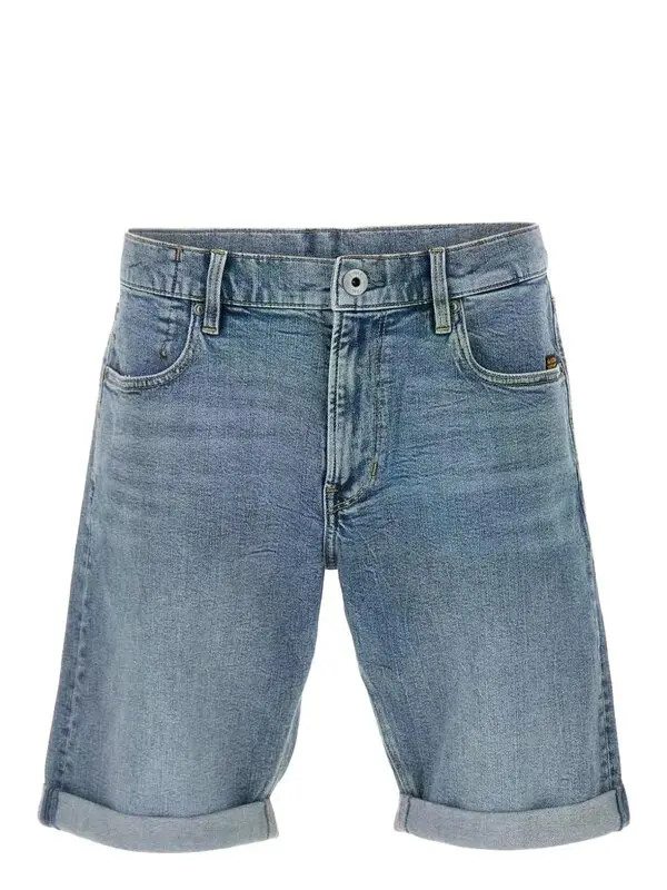G-star Raw Stone Washed Denim Shorts - Blue