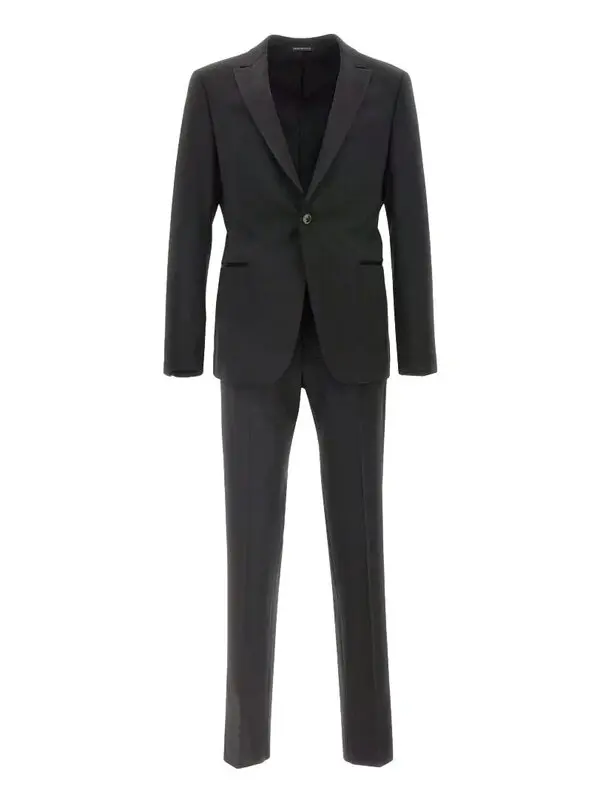 Emporio Armani Peak-lapels Single-breasted Suit - Black