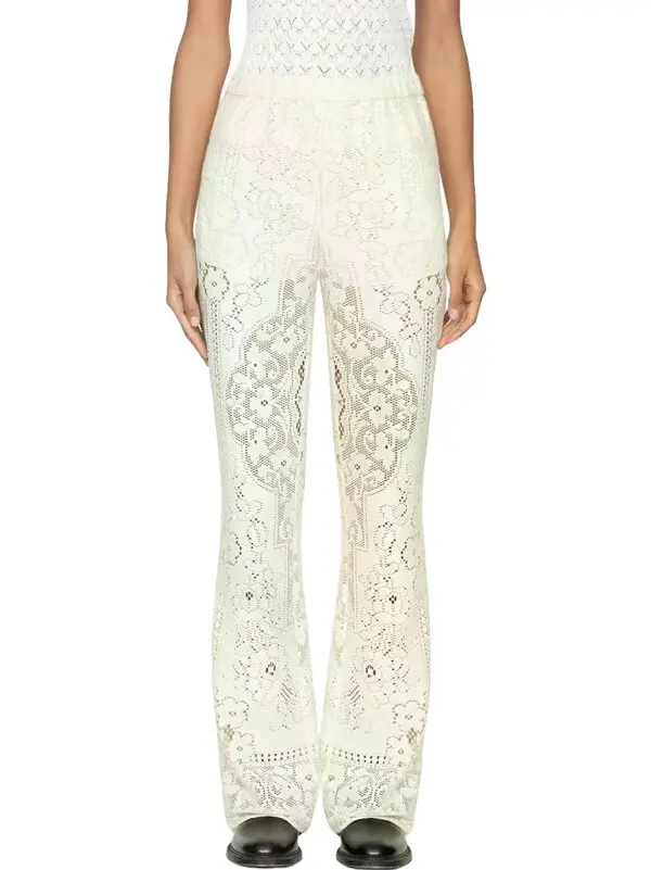 Sea Arianna Floral Lace Trousers - White