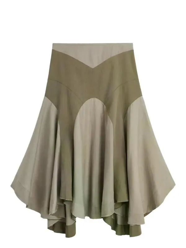 Our Legacy Asymmetric Panelled Skirt - Green