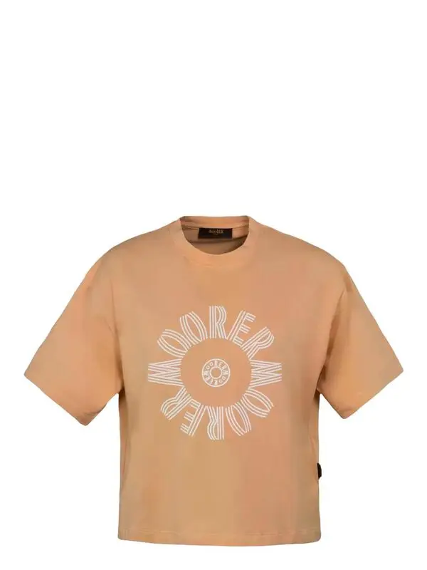 MOORER Crew-neck T-shirt - Orange