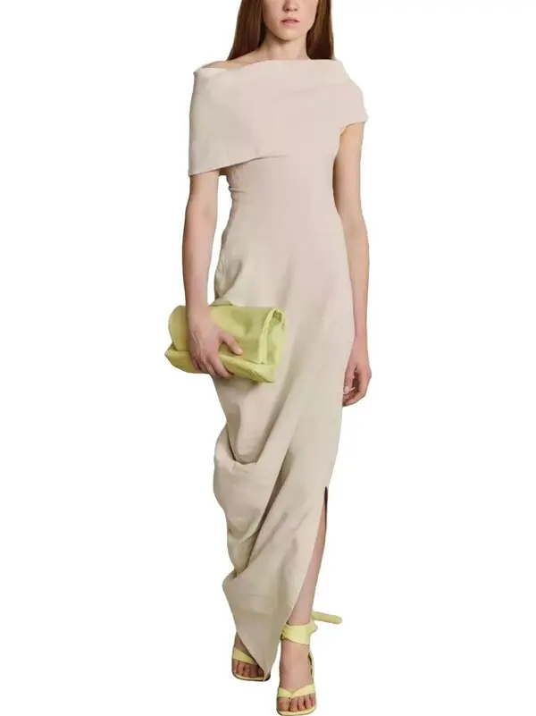 CORTANA Draped Maxi Dress - Neutrals