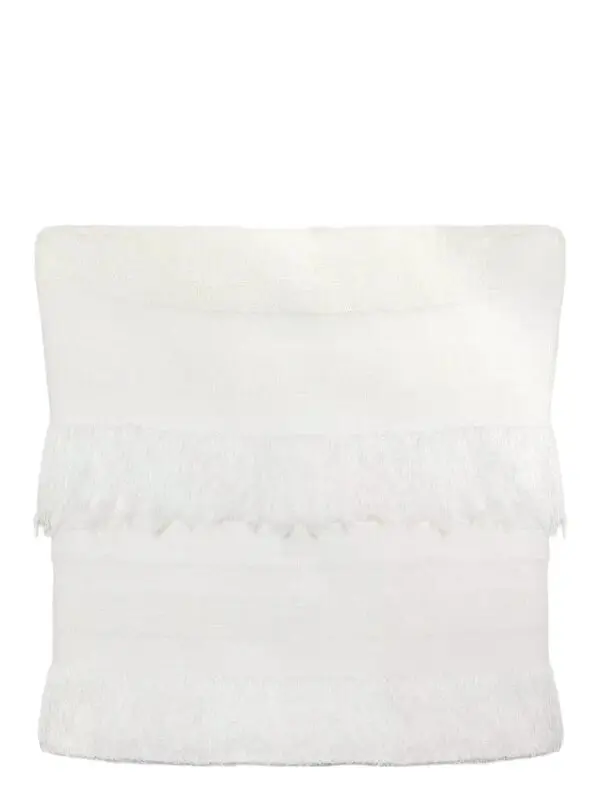 Simkhai Cairo Fringed Tube Top - Neutrals