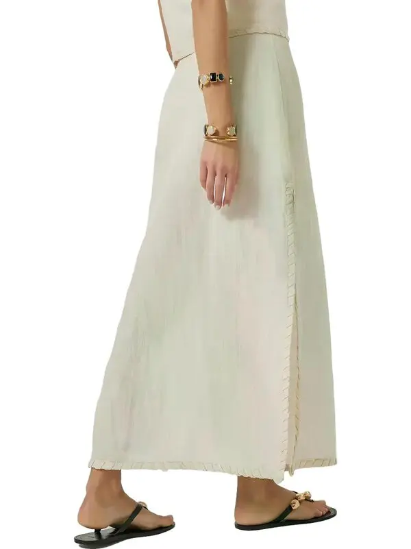 SCARLETT POPPIES Lennie Side-slit Maxi Skirt - Neutrals