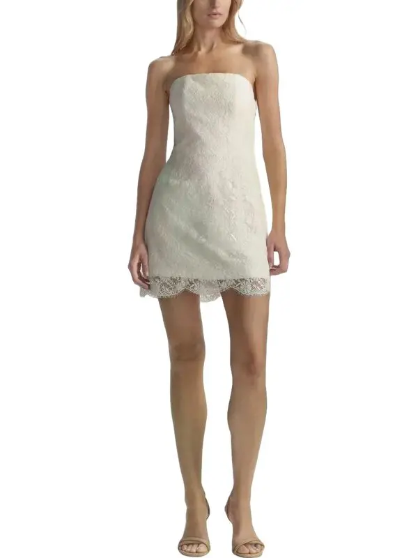 A.L.C. Eliana Lace Strapless Dress - White