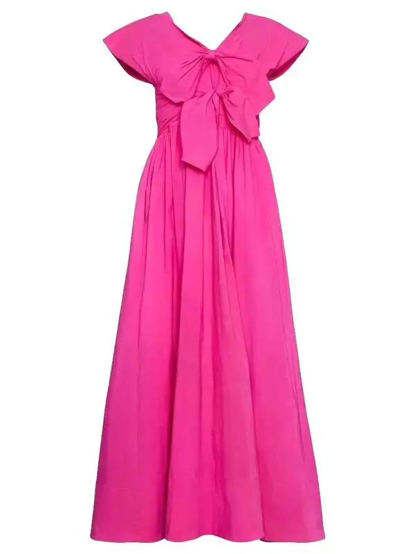 Hunter Bell Calista Bow V-neck Dress - Pink