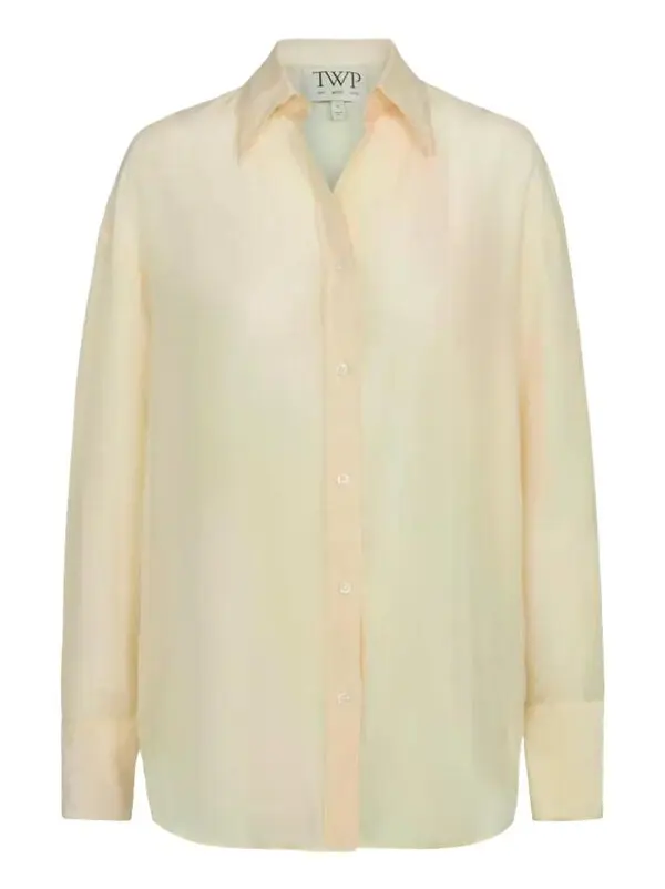 TWP Buttoned Collared Shirt - Yellow