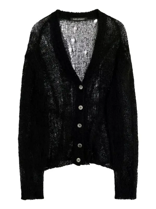 Our Legacy Academy V-neck Cardigan - Black