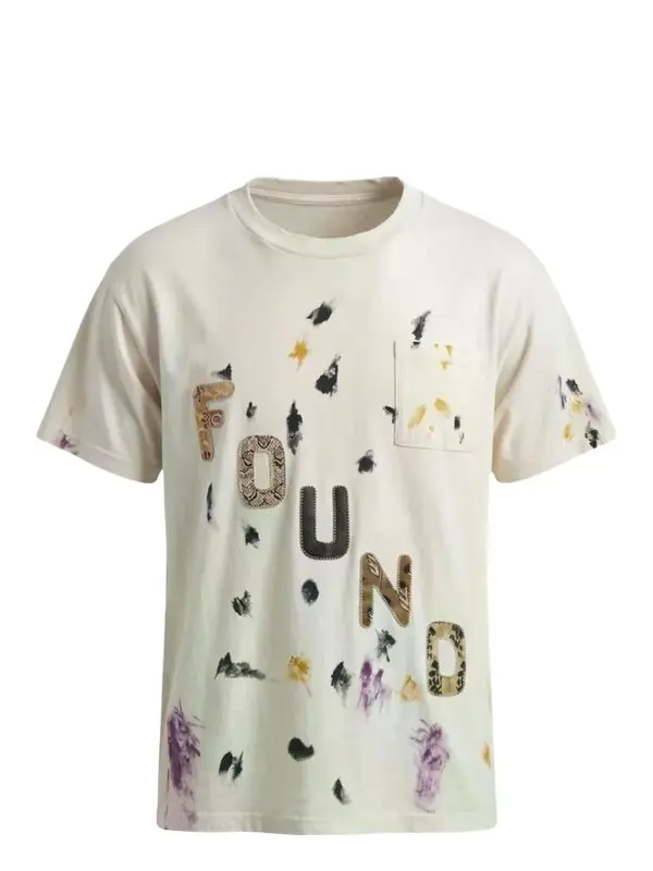 FOUND Logo Paint T-shirt - Neutrals