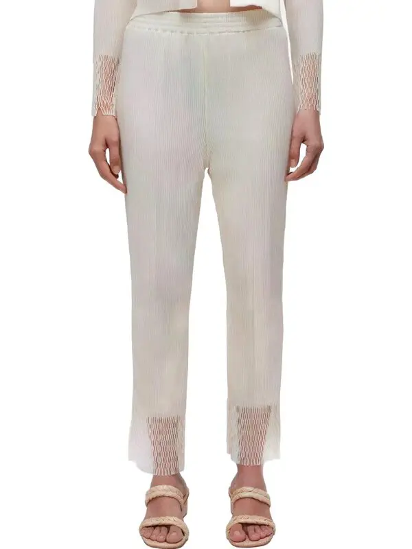 OSKLEN Pleated Fringed Trousers - Neutrals