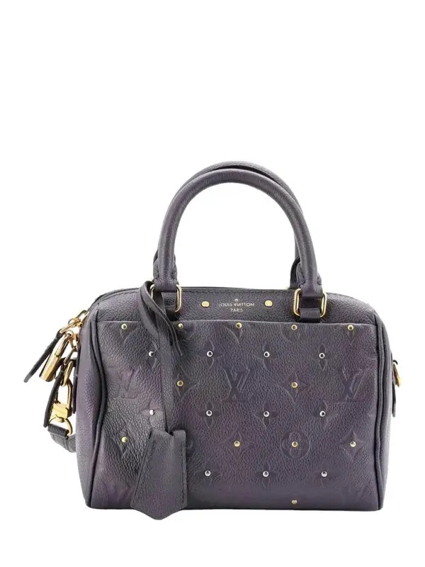 LOUIS VUITTON Speedy Bandouliere Nm Studded - Grey