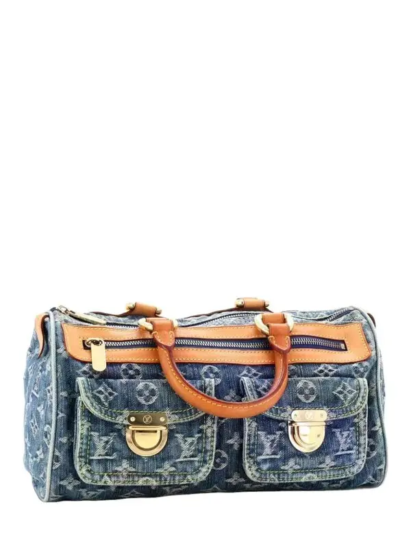 LOUIS VUITTON Neo Speedy Denim Handbag - Blue