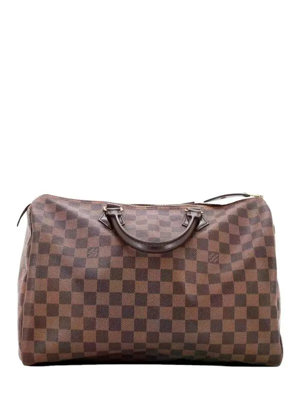 LOUIS VUITTON Speedy Handbag Damier 35 Satchel - Brown