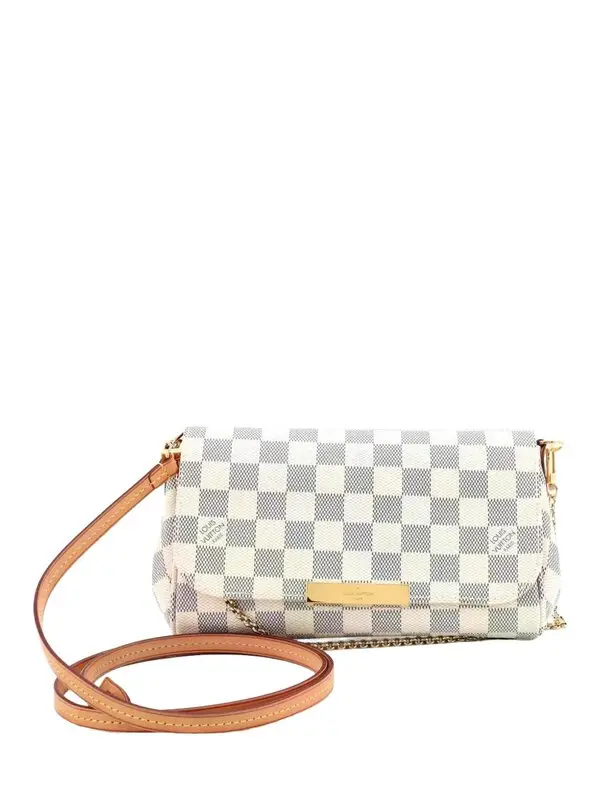 LOUIS VUITTON Favorite Handbag Damier Pm - White
