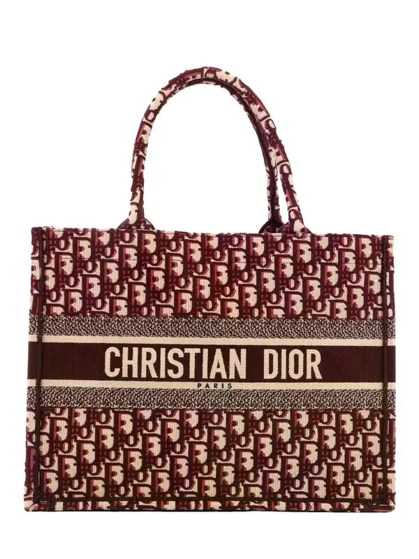 Dior Oblique Canvas Medium Tote Bag - Red