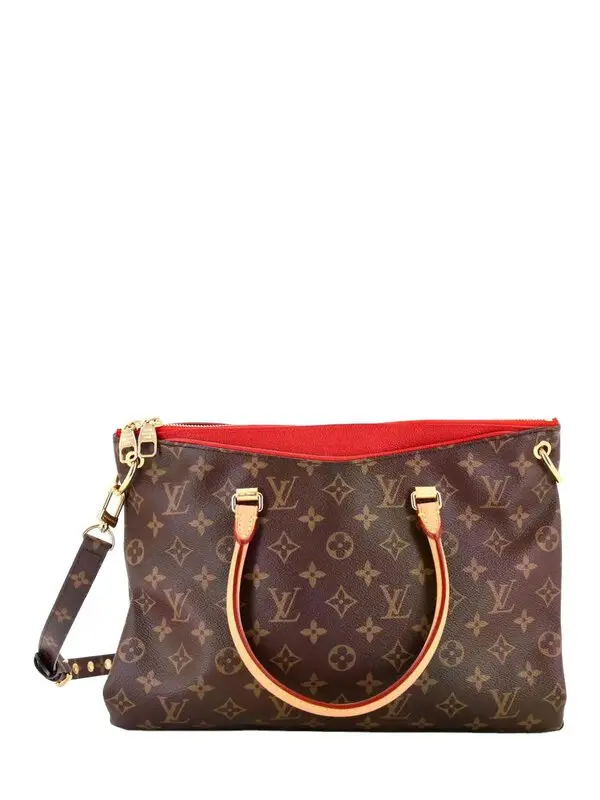 LOUIS VUITTON Pallas Tote Monogram Canvas - Red