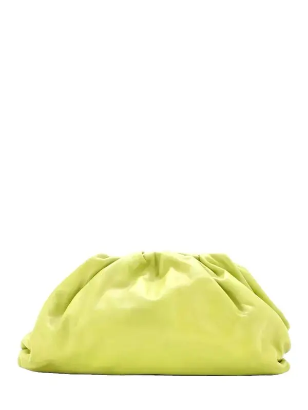 Bottega Veneta The Pouch Leather Clutch Bag - Green