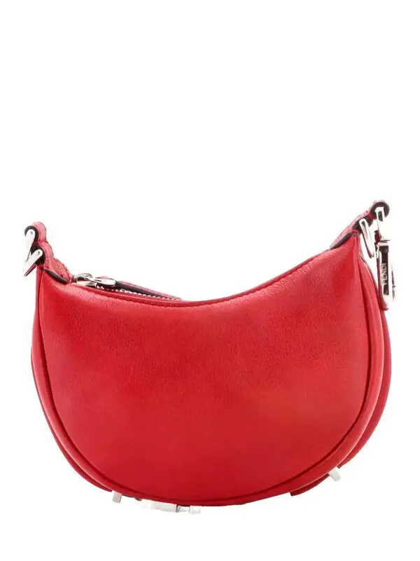 Fendi Graphy Leather Nano Hobo Bag - Red